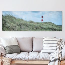 Bilderwelten Leinwandbild St&uuml;rmische Zeiten am Leuchtturm