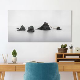 Bilderwelten Leinwandbild Meoto Iwa - die verheirateten Felsen