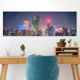 Bilderwelten Leinwandbild Nachtlichter von Macau