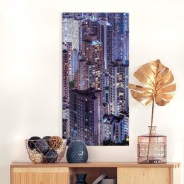 Bilderwelten Leinwandbild Hongkong Lichtermeer