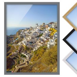 Bilderwelten Bild mit Rahmen Oia auf Santorini
