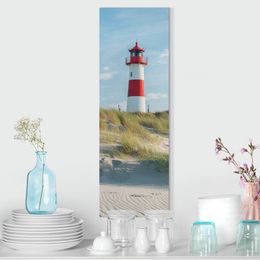 Bilderwelten Leinwandbild Leuchtturm an der Nordsee