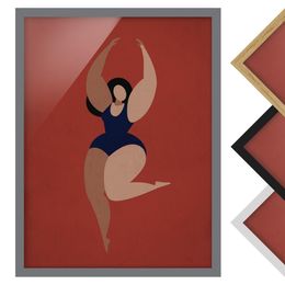 Bilderwelten Bild mit Rahmen Miss Dance Blau