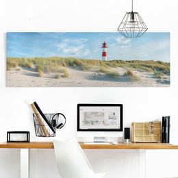 Bilderwelten Leinwandbild Leuchtturm an der Nordsee
