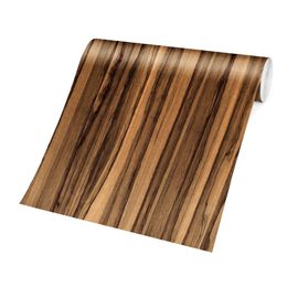 Bilderwelten Tapete - Fototapete Holz Optik Schwarze Olive - Wandtapete Schlafzimmer Wohnzimmer modern - auch kleisterfrei