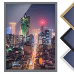 Bilderwelten Bild mit Rahmen Nachtlichter von Macau