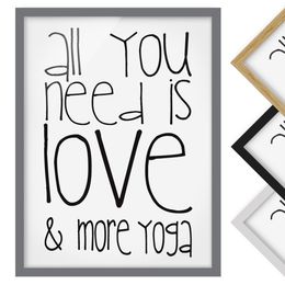 Bilderwelten Bild mit Rahmen Love and Yoga