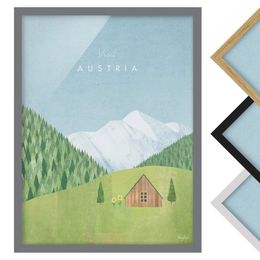 Bilderwelten Bild mit Rahmen Reiseposter - Austria