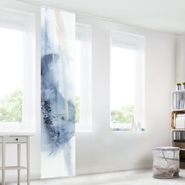 Bilderwelten Schiebegardine Set Indigo & Rouge II