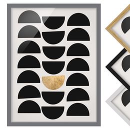 Bilderwelten Bild mit Rahmen Geometrischer Halbkreis II