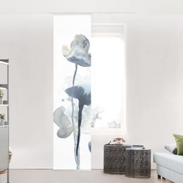 Bilderwelten Schiebegardine Set Mitternachtsbl&uuml;ten III
