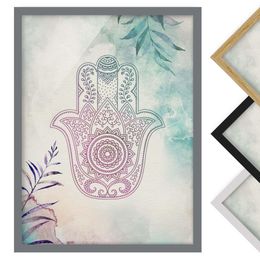 Bilderwelten Bild mit Rahmen Hand der Fatima Aquarell