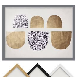 Bilderwelten Bild mit Rahmen Geometrischer Halbkreis III