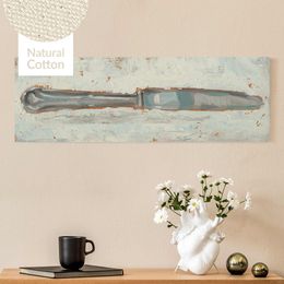 Bilderwelten Leinwandbild - Panorama Impressionistisches Besteck - Messer