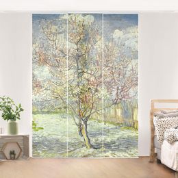 Bilderwelten Schiebegardine Set Vincent van Gogh - Bl&uuml;hende Pfirsichb&auml;ume im Garten