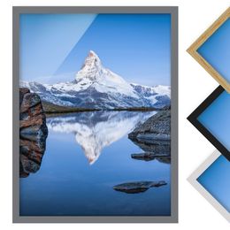 Bilderwelten Bild mit Rahmen Stellisee vor dem Matterhorn