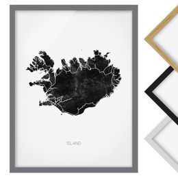 Bilderwelten Bild mit Rahmen Schwarzes Island