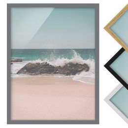 Bilderwelten Bild mit Rahmen Sonniger Strand Mexico
