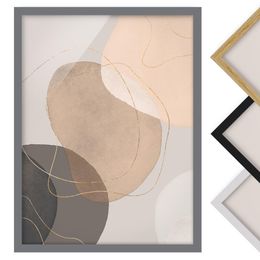 Bilderwelten Bild mit Rahmen Verspielte Impressionen in Beige