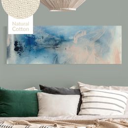 Bilderwelten Leinwandbild - Panorama Indigo & Rouge I