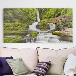 Bilderwelten Leinwandbild - Querformat Upper McLean Falls in Neuseeland