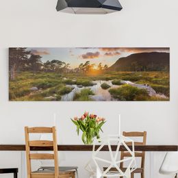 Bilderwelten Leinwandbild - Panorama Tverrdalsbekken in Norwegen