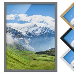 Bilderwelten Bild mit Rahmen Schweizer Alpenpanorama
