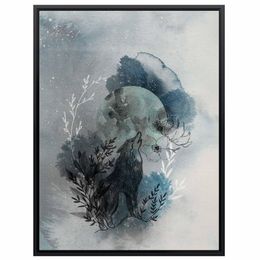 Bilderwelten Leinwandbild - Hochformat Vollmondnacht
