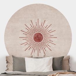 Bilderwelten Runde Fototapete Boho Sonne I