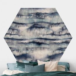 Bilderwelten Hexagon Fototapete Abstrakte Aquarell Berge