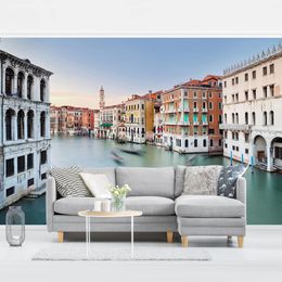 Bilderwelten Fototapete Stadt Motiv Wandtapete blau - Canale Grande Blick von der Rialtobr&uuml;cke Venedig - Skylines Wohnzimmer Schlafzimmer