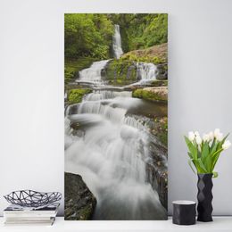 Bilderwelten Leinwandbild - Hochformat Upper McLean Falls in Neuseeland