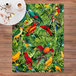 Bilderwelten Vinylteppich Aquarell Struktur in Mint mit Rahmen