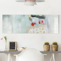 Bilderwelten Leinwandbild - Panorama Bunte Wasserf&auml;lle I