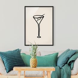 Bilderwelten Bild mit Rahmen Martini mit Olive
