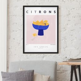 Bilderwelten Bild mit Rahmen Ivy Green Illustrations - Citrons