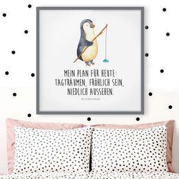 Bilderwelten Bild mit Rahmen Mr. & Mrs. Panda - Pinguin - Tagtr&auml;umen