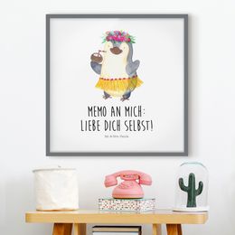 Bilderwelten Bild mit Rahmen Mr. & Mrs. Panda - Pinguin - Liebe Dich selbst