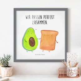 Bilderwelten Bild mit Rahmen Mr. & Mrs. Panda - Avocado - Perfektes Toast