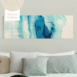 Bilderwelten Leinwandbild - Panorama Blaue Str&ouml;mung I