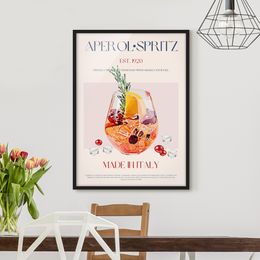 Bilderwelten Bild mit Rahmen Vintageposter - Aperol Spritz