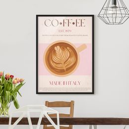 Bilderwelten Bild mit Rahmen Vintageposter - Latte