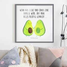 Bilderwelten Bild mit Rahmen Mr. & Mrs. Panda - Avocado - Familie