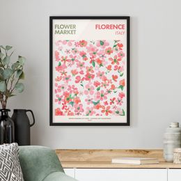 Bilderwelten Bild mit Rahmen Flower Market - Florence