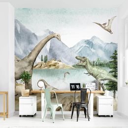 Bilderwelten Fototapete Urzeitliche Oase der Dinosaurier