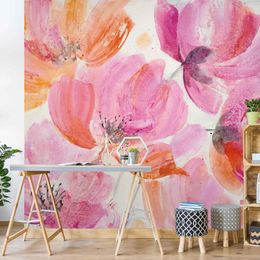 Bilderwelten Fototapete Aquarell Bl&uuml;tentraum Rosa