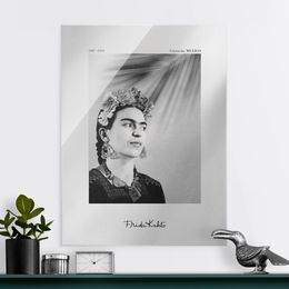 Bilderwelten Glasbild Frida Kahlo Portrait mit Schmuck