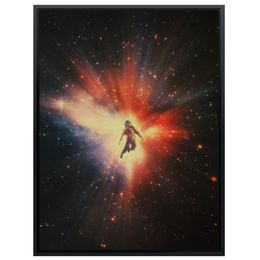 Bilderwelten Leinwandbild Retro Collage - Die Sch&ouml;pfung