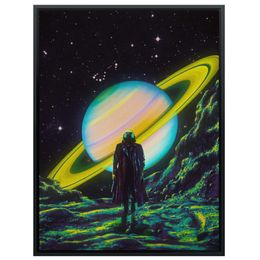 Bilderwelten Leinwandbild Retro Collage - Die Ankunft