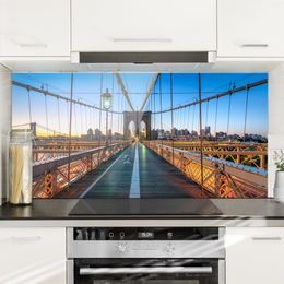 Spritzschutz Morgenblick von der Brooklyn Bridge